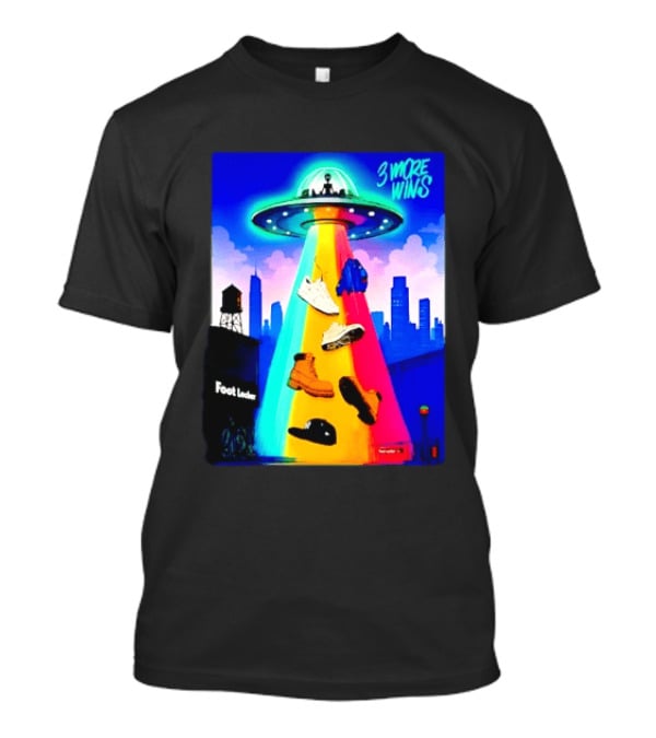 San Antonio Spurs Victor Wembanyama 3 More Wins UFO Abduction Foot Locker T-Shirt