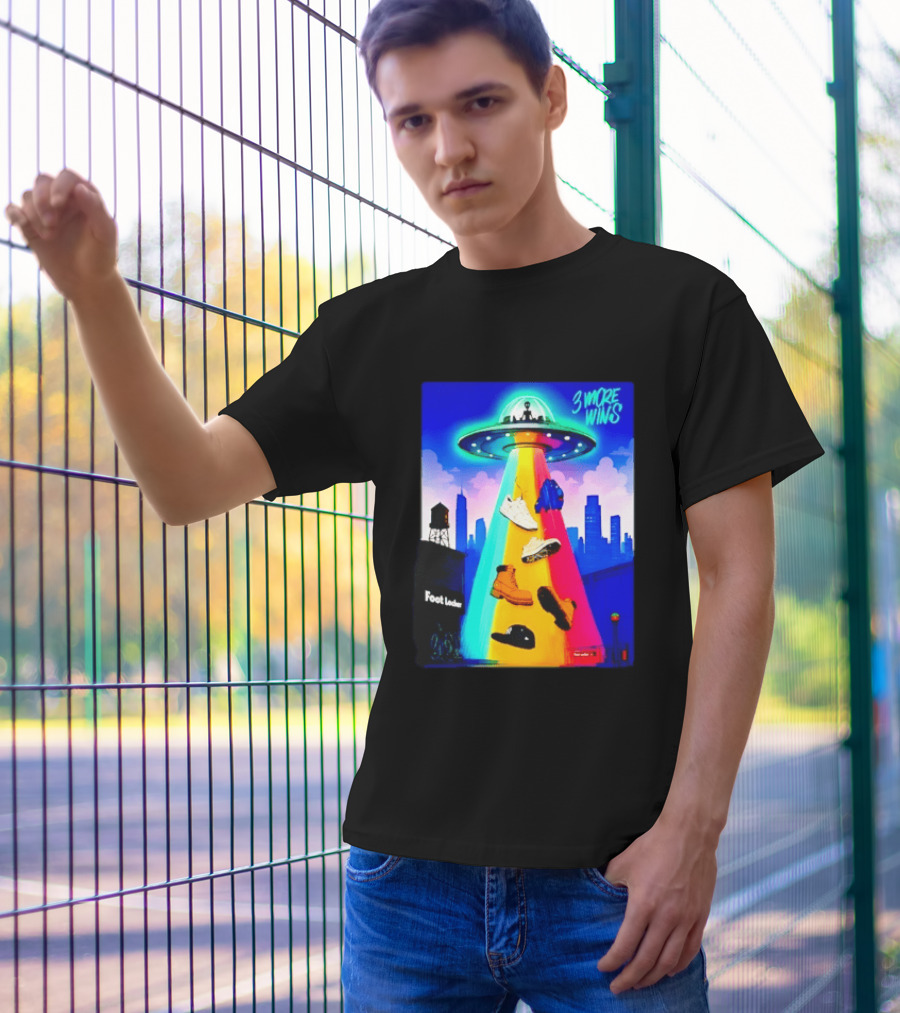 San Antonio Spurs Victor Wembanyama 3 More Wins UFO Abduction Foot Locker T-Shirt