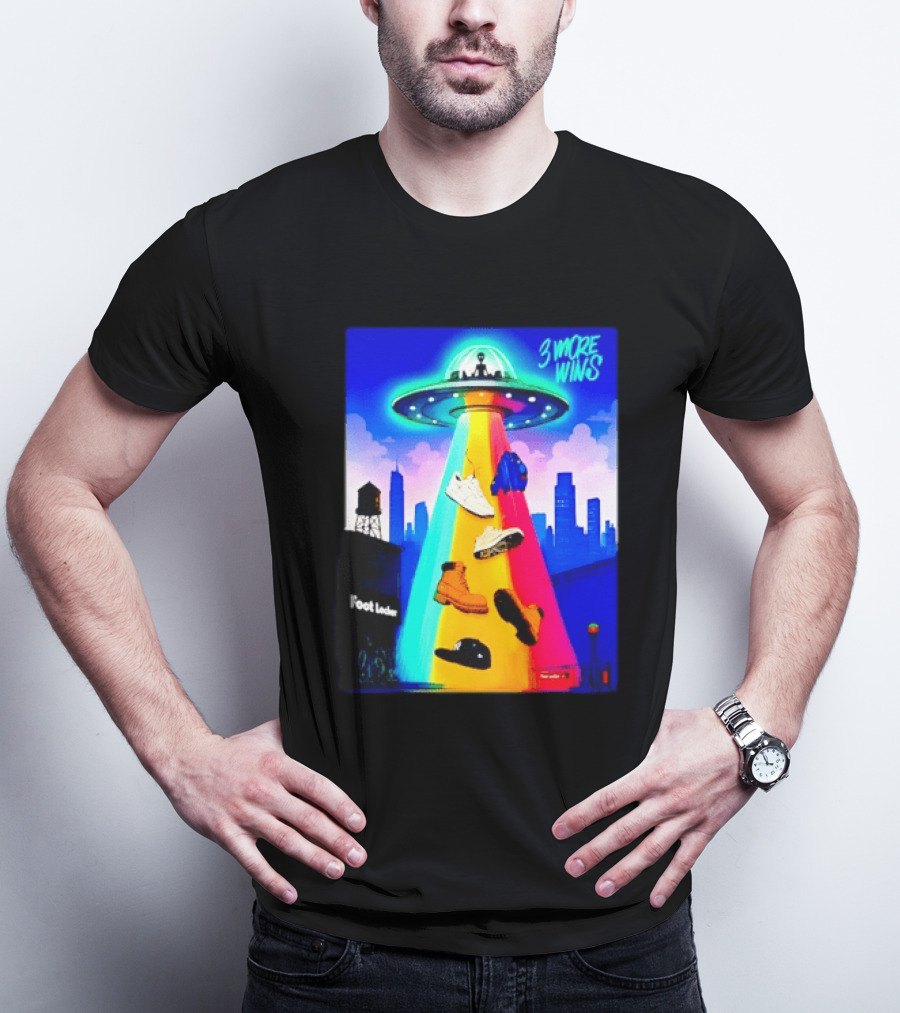 San Antonio Spurs Victor Wembanyama 3 More Wins UFO Abduction Foot Locker T-Shirt