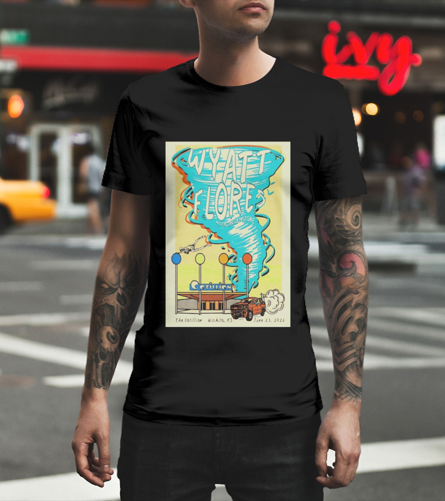 Wyatt Flores With Shelby Stone Tornado Concert June 23 2026 The Cotillion Wichita KS T-Shirt
