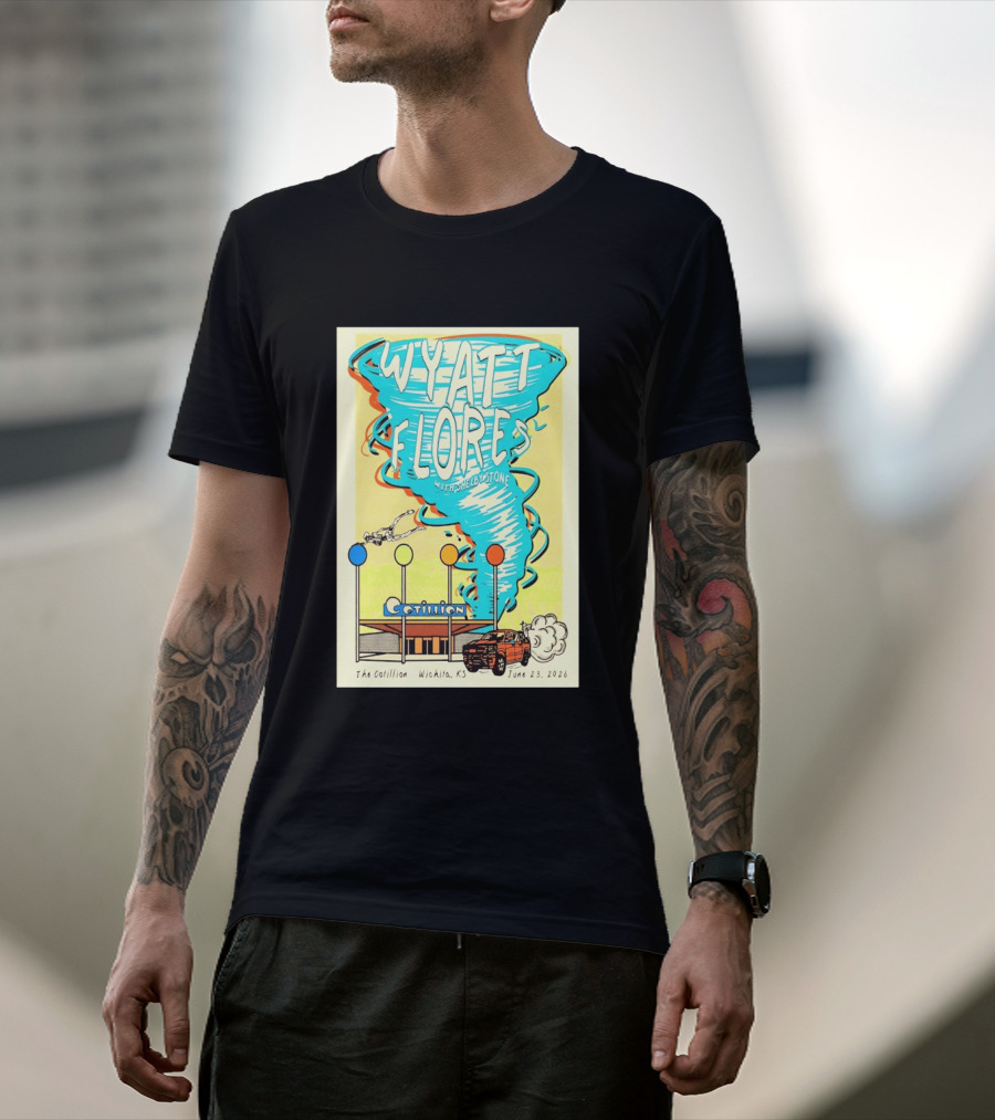 Wyatt Flores With Shelby Stone Tornado Concert June 23 2026 The Cotillion Wichita KS T-Shirt