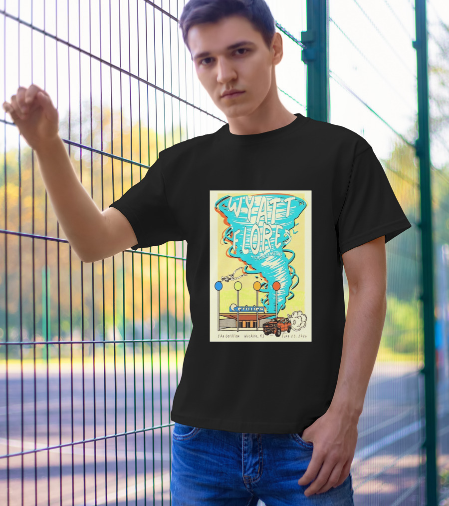 Wyatt Flores With Shelby Stone Tornado Concert June 23 2026 The Cotillion Wichita KS T-Shirt
