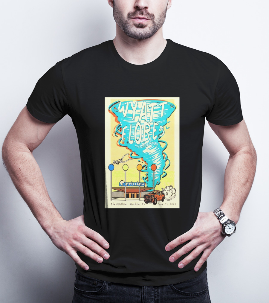 Wyatt Flores With Shelby Stone Tornado Concert June 23 2026 The Cotillion Wichita KS T-Shirt