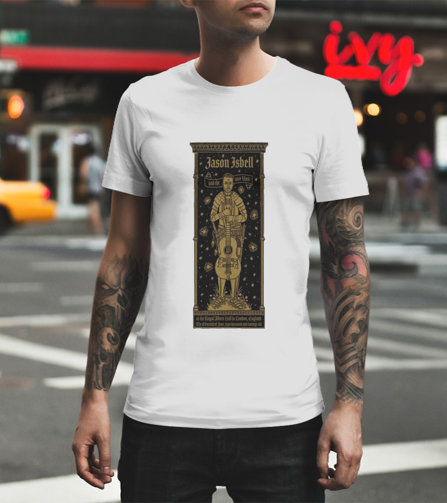 Jason Isbell And The 400 Unit Royal Albert Hall London 11th June 2026 Stars And Guitar T-Shirt