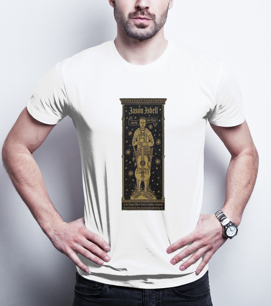 Jason Isbell And The 400 Unit Royal Albert Hall London 11th June 2026 Stars And Guitar T-Shirt