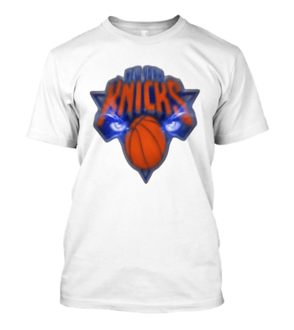 Blurry New York Knicks Basketball With Eye Motif T-Shirt