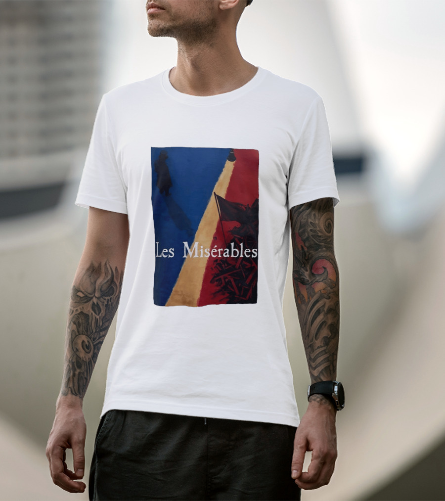 Les Misérables Barricade Tricolor Shadow And Flag Scenery T-Shirt