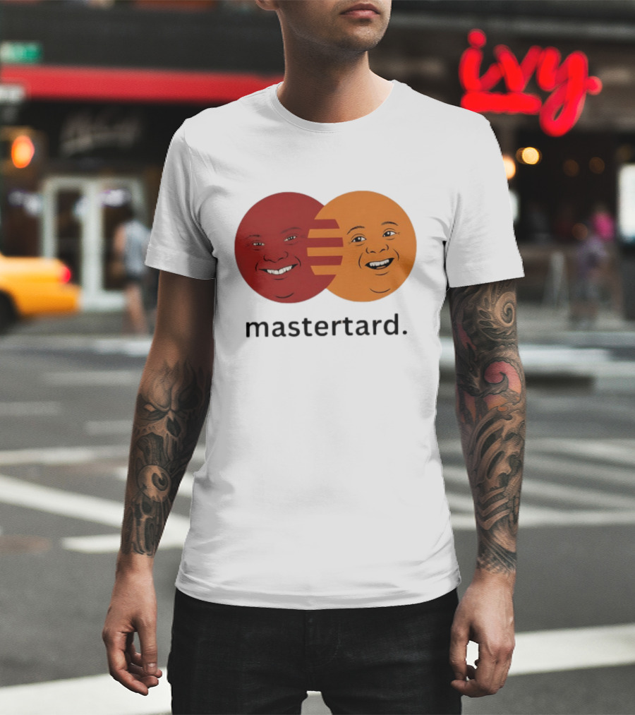 Mastertard Meme Funny Smile Parody Circles T-Shirt