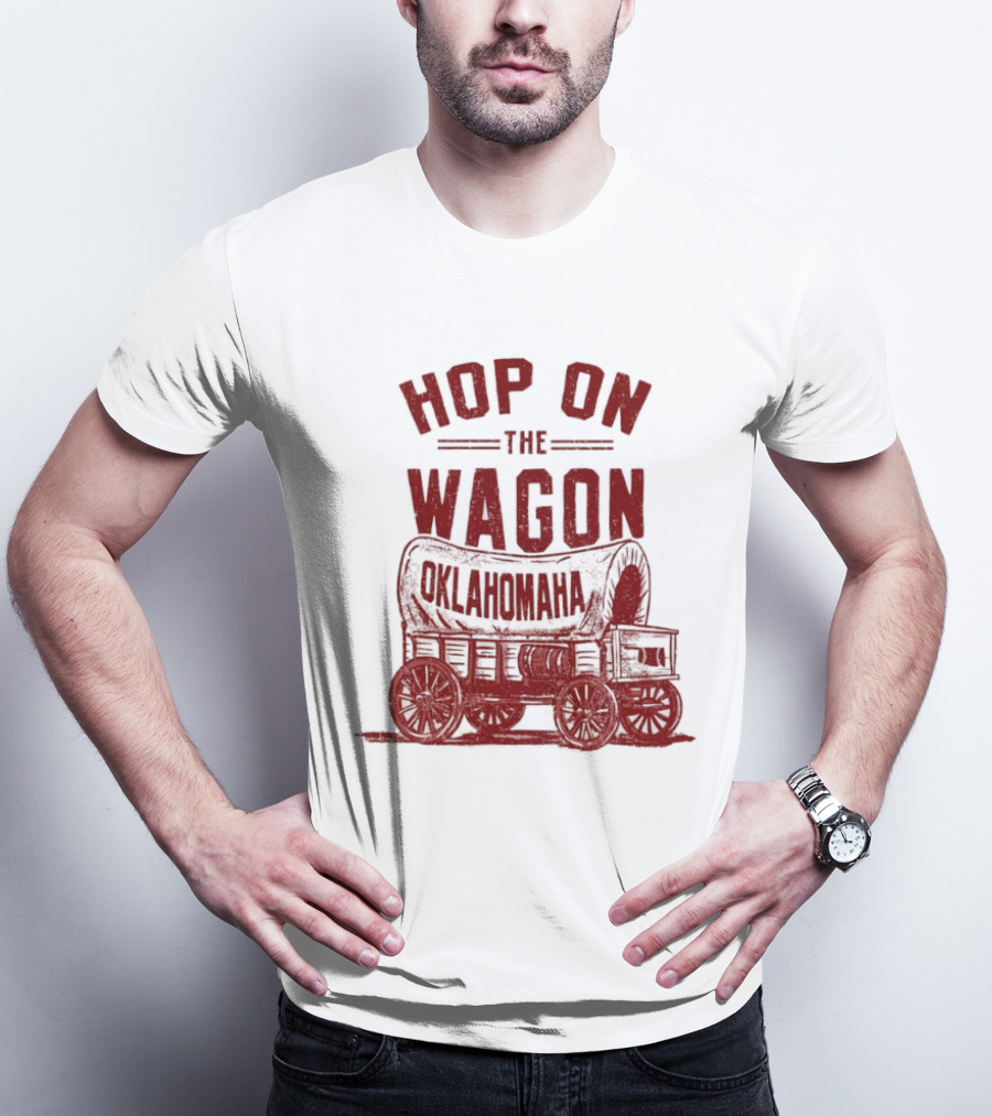 Oklahoma Sooners Hop On The Wagon Team Spirit T-Shirt