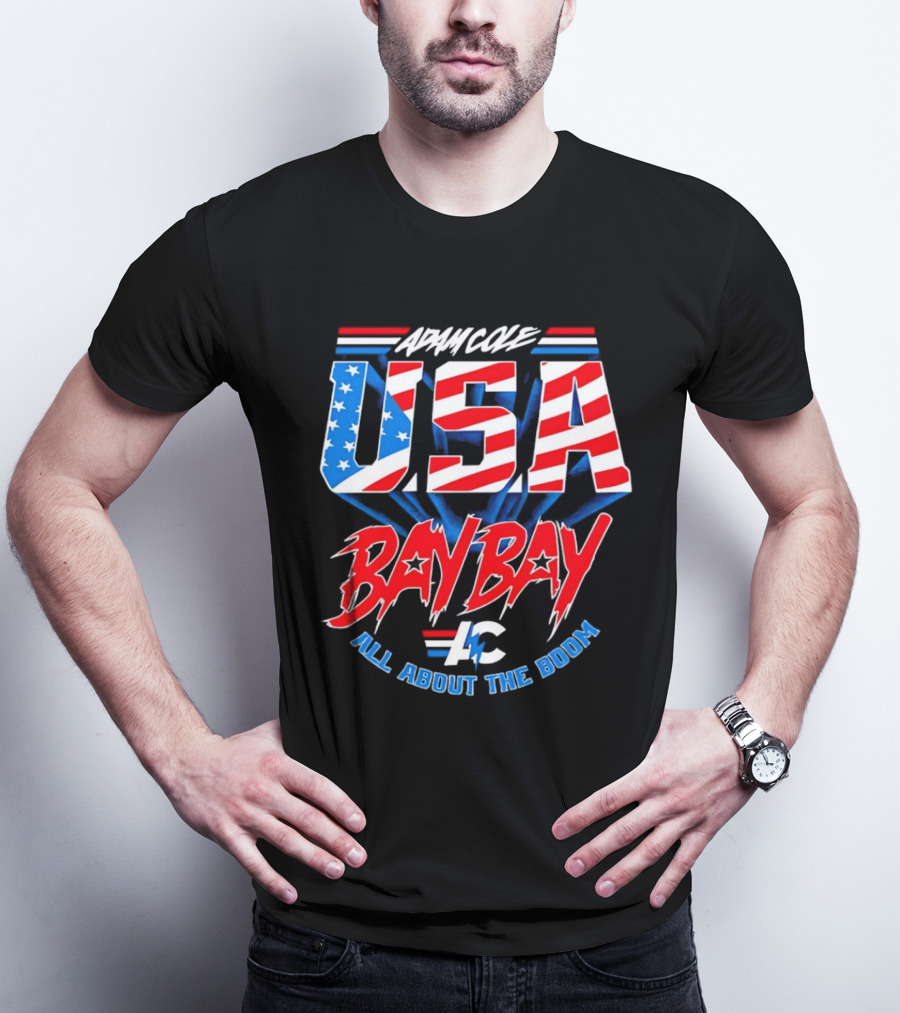 Advance USA Bay Bay All About The Boom Red White Blue Star T-Shirt