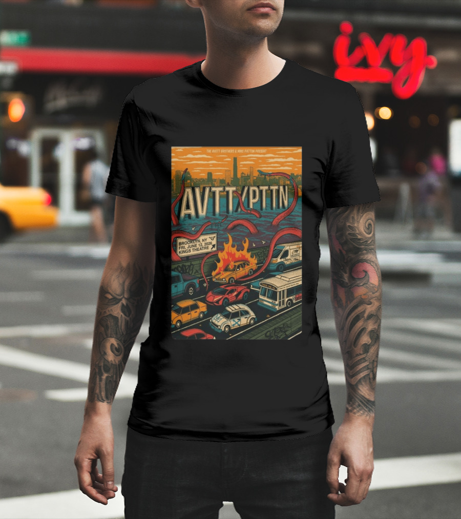 The Avett Brothers Mike Patton Brooklyn NY June 12 2026 Kings Theatre T-Shirt