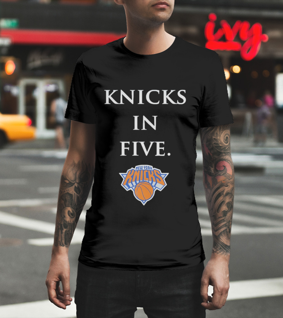 Knicks In Five New York Basketball Playoffs Victory Prediction T-Shirt