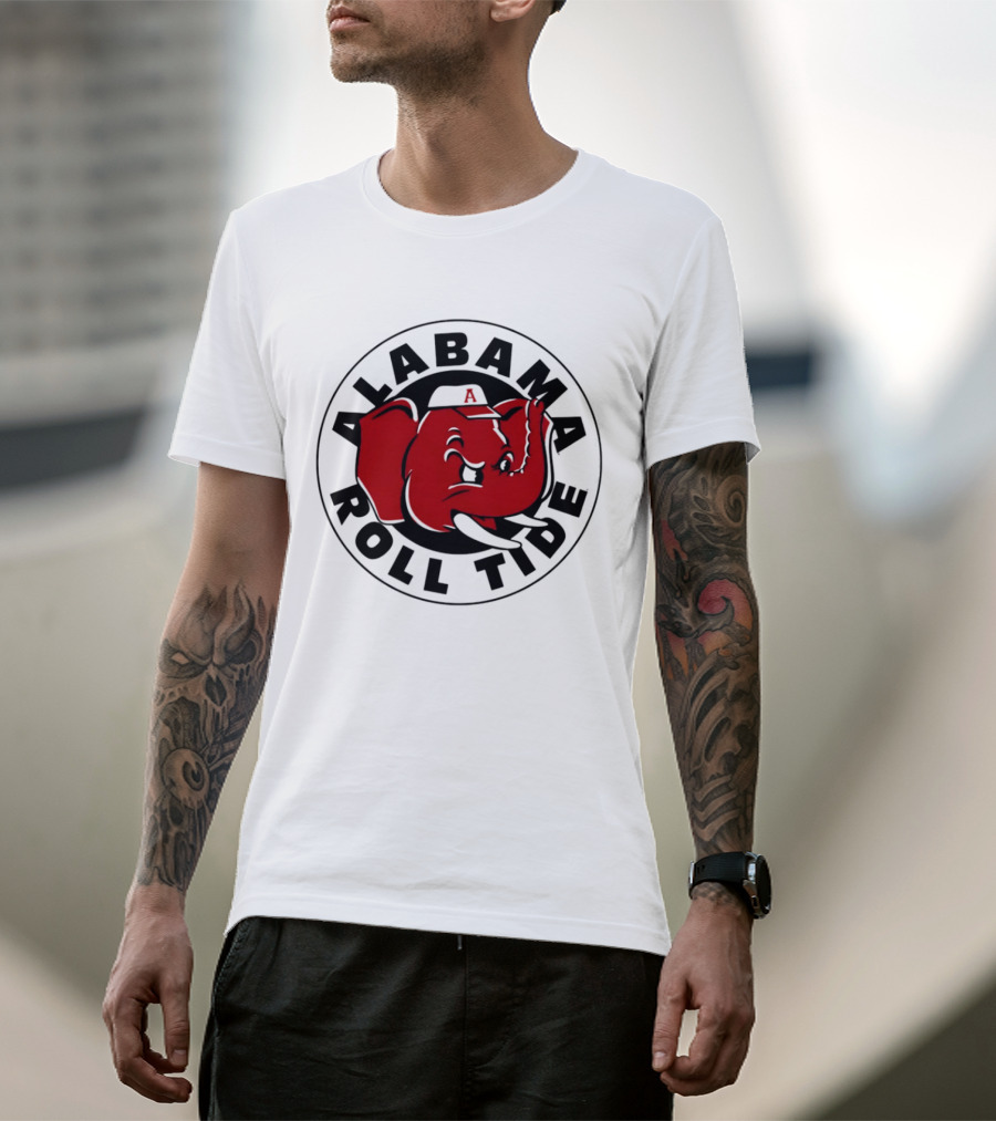 Alabama Crimson Tide Roll Tide Baseball Elephant T-Shirt