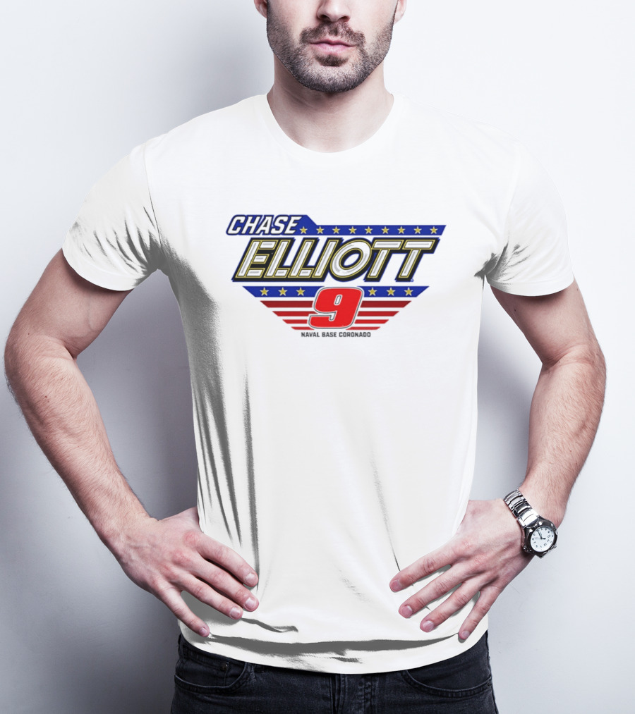 Chase Elliott 9 NAPA NASCAR Stars And Stripes San Diego T-Shirt