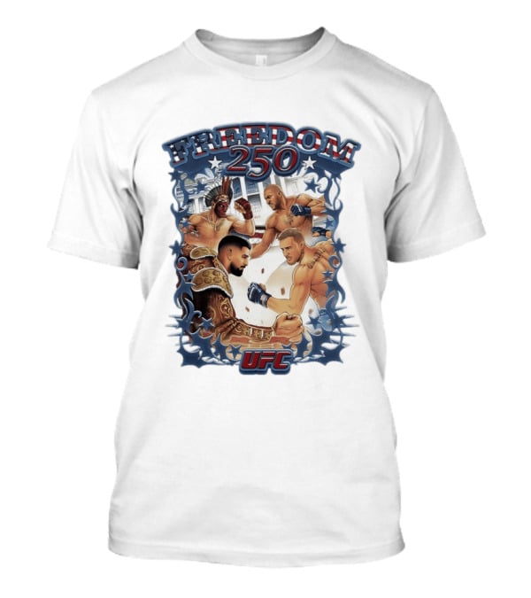 Freedom 250 UFC White House Showdown Ilia Topuria Vs Justin Gaethje Alex Pereira Vs Ciryl Gane T-Shirt