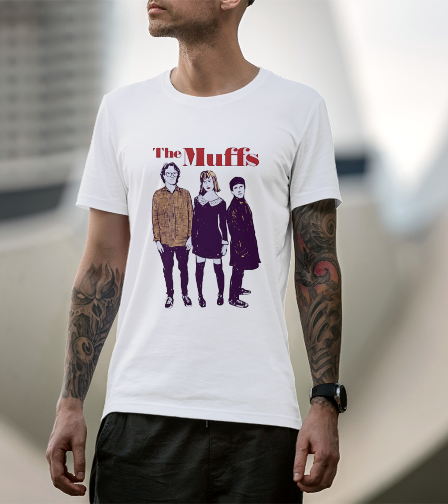 The Muffs Indie Rock Trio Illustrated Concert T-Shirt