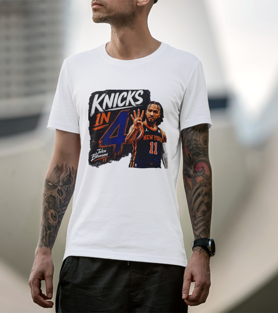 Knicks In 4 Jalen Brunson 11 New York T-Shirt