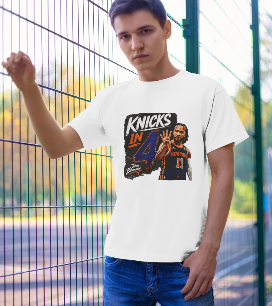 Knicks In 4 Jalen Brunson 11 New York T-Shirt
