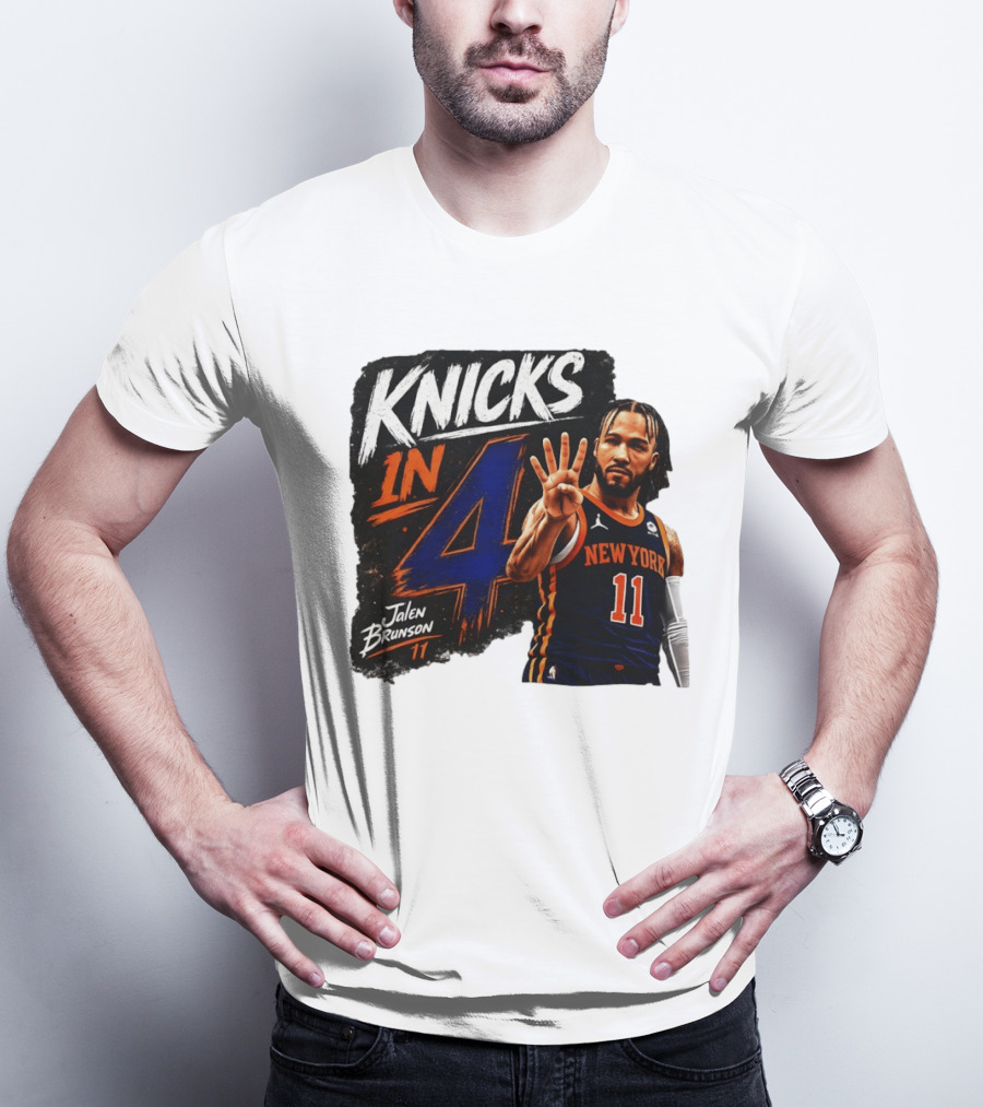 Knicks In 4 Jalen Brunson 11 New York T-Shirt
