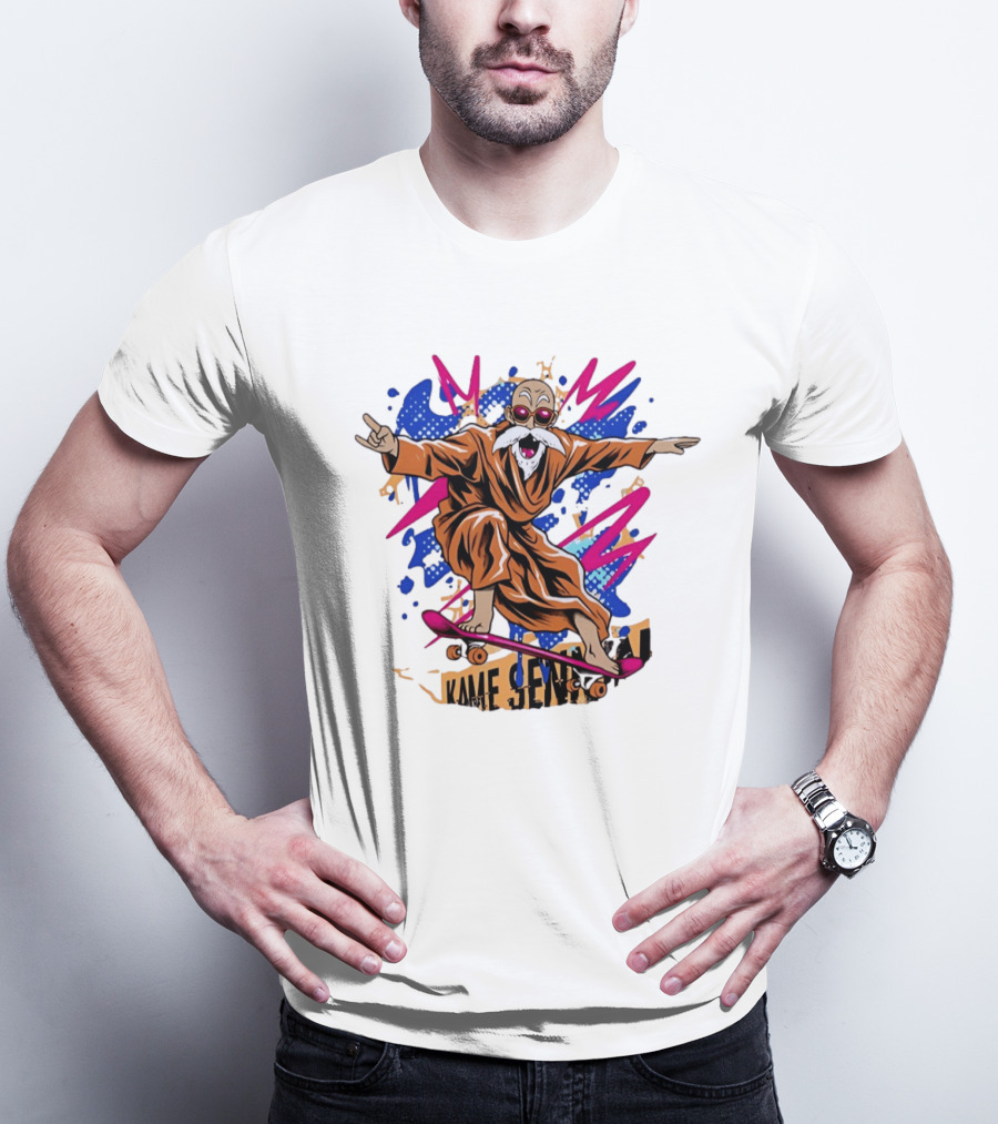 Master Roshi Kame Sennin Dragon Ball Skateboard Pop T-Shirt