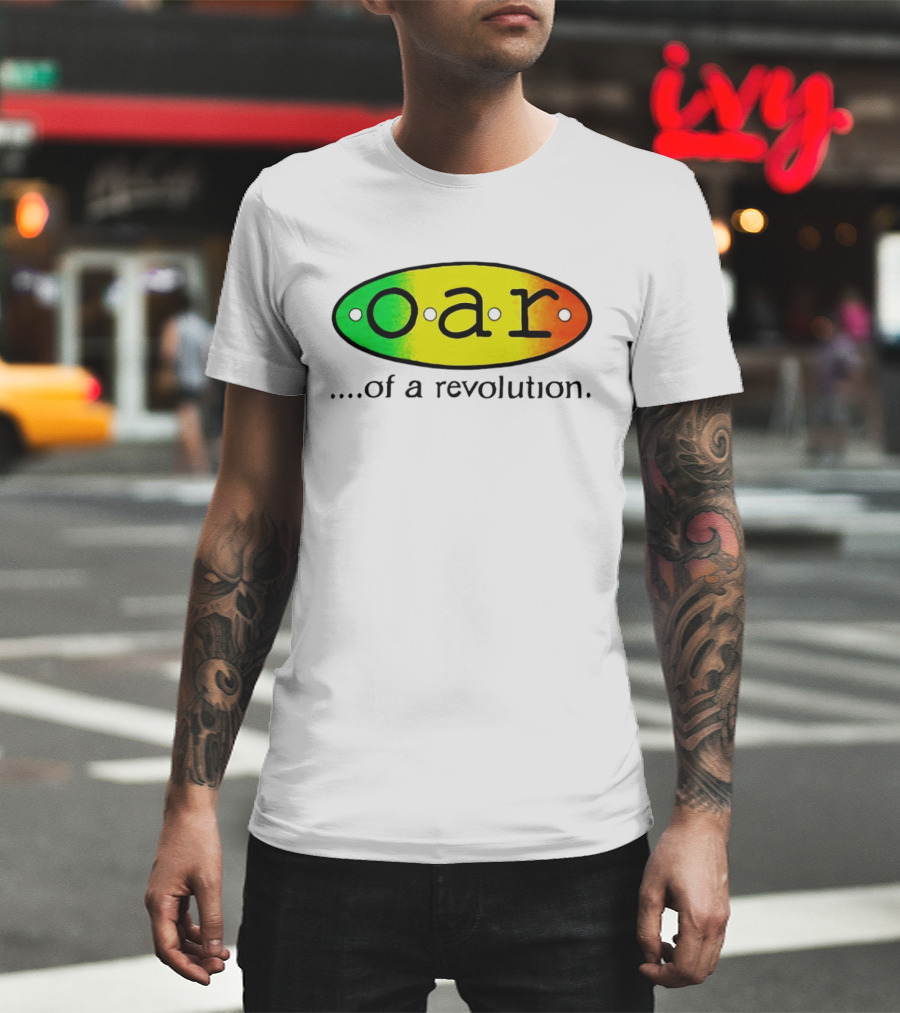 OAR Of A Revolution Gradient Oval Colorful T-Shirt