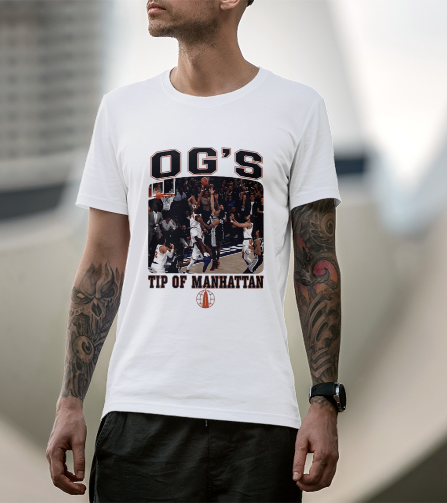 OG'S Tip Of Manhattan Basketball Action Scene T-Shirt