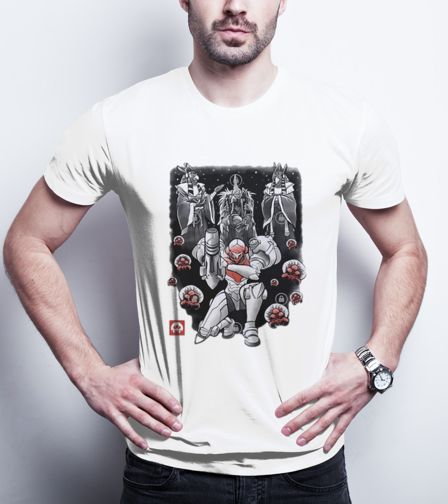 Samus Aran Metroid Space Warrior Sci Fi Video Game Chozo And Metroids T-Shirt