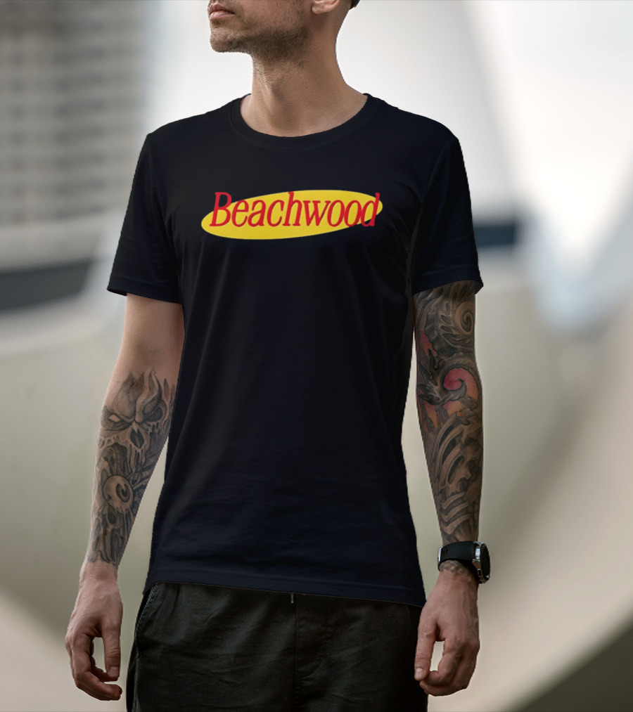 Beachwood Seinfeld Yellow Oval Red T-Shirt