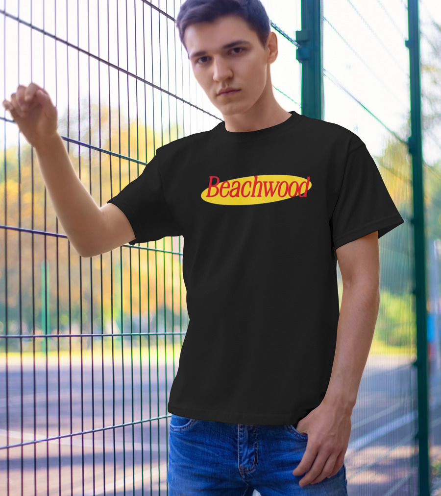Beachwood Seinfeld Yellow Oval Red T-Shirt