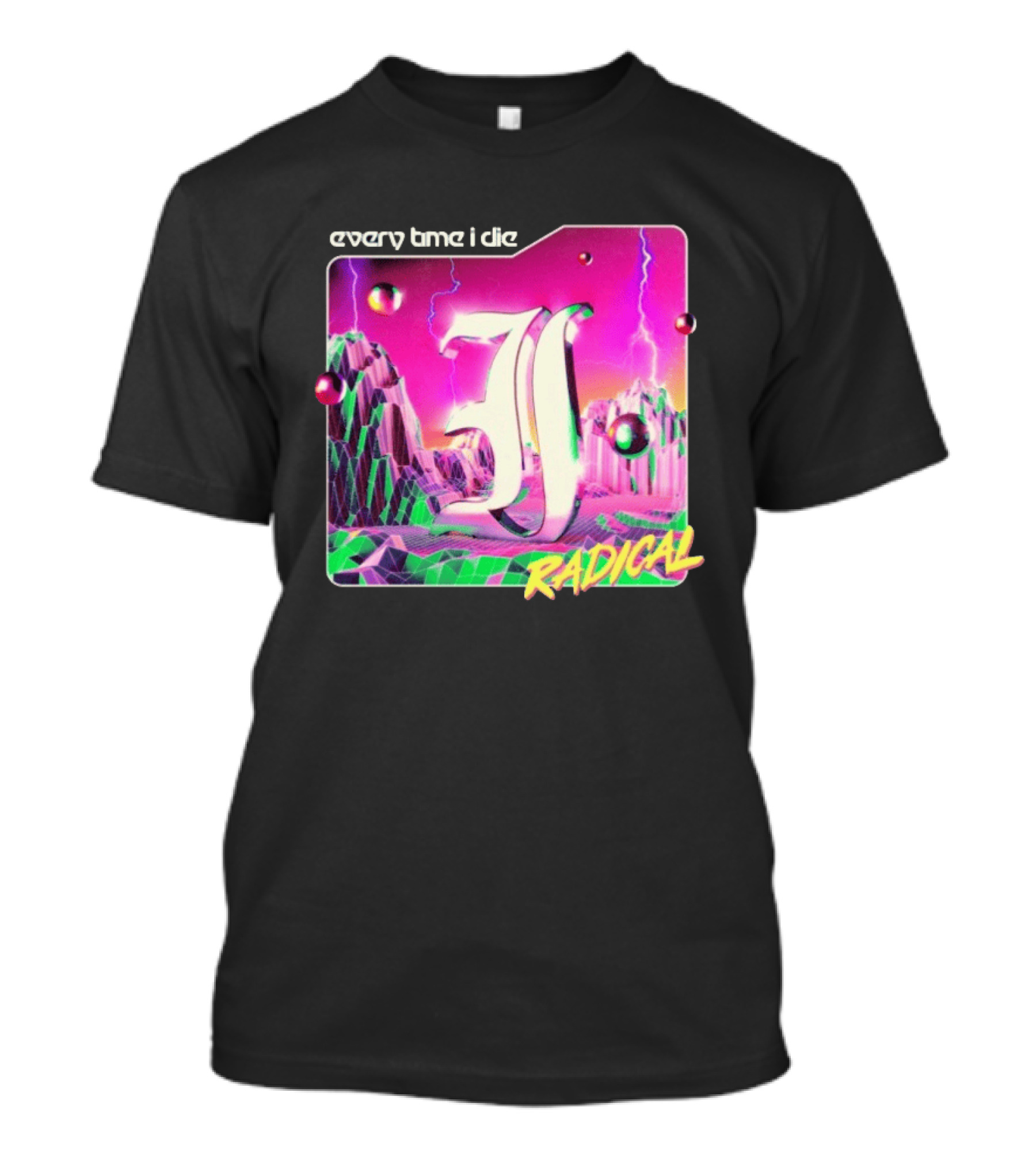 Epitaph Records Every Time I Die Radical Neon 3D Mountains T-Shirt