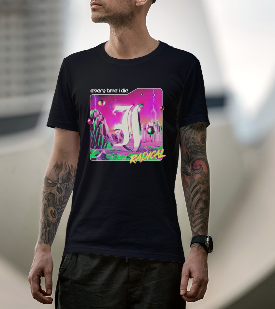 Epitaph Records Every Time I Die Radical Neon 3D Mountains T-Shirt