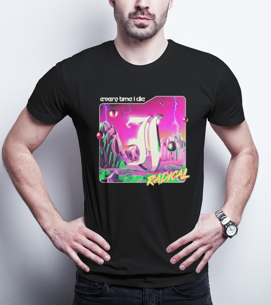Epitaph Records Every Time I Die Radical Neon 3D Mountains T-Shirt