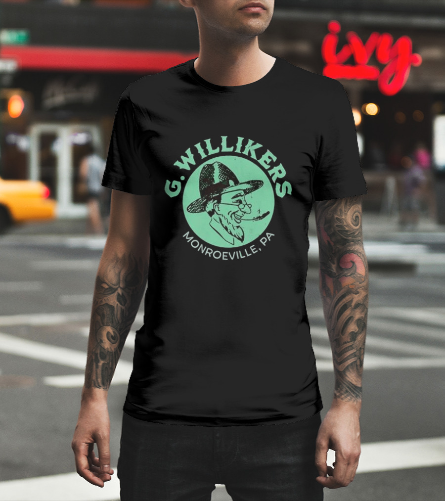 G. Willikers Monroeville PA Vintage Character Pipe Hat T-Shirt