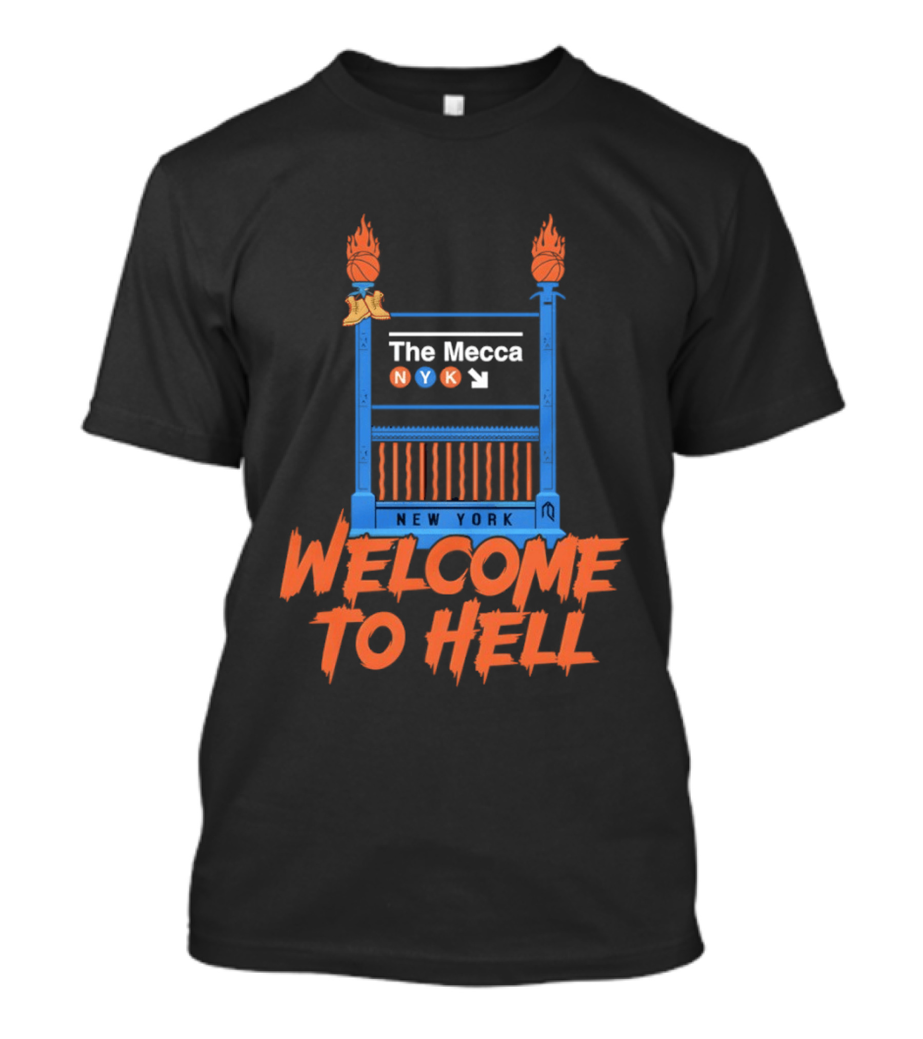 The Mecca NYK New York Welcome To Hell Knicks NBA Basketball 2026 T-Shirt