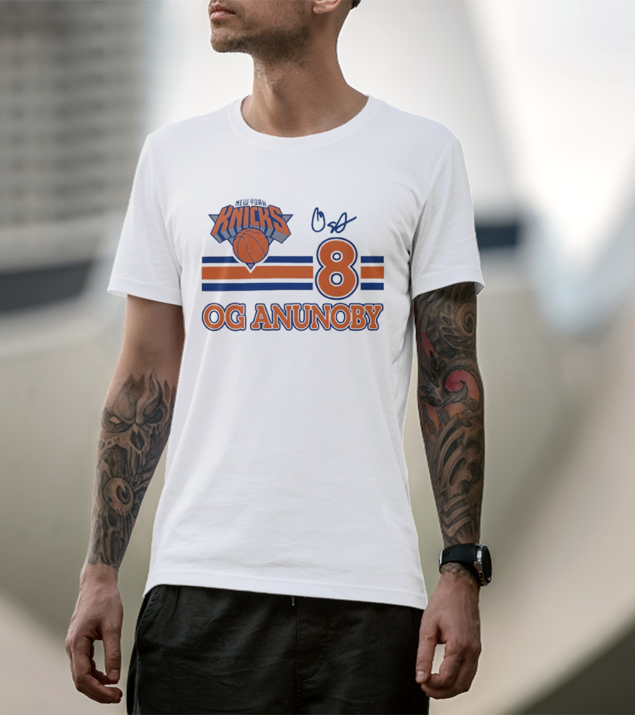Knicks Basketball OG Anunoby 8 Signature T-Shirt