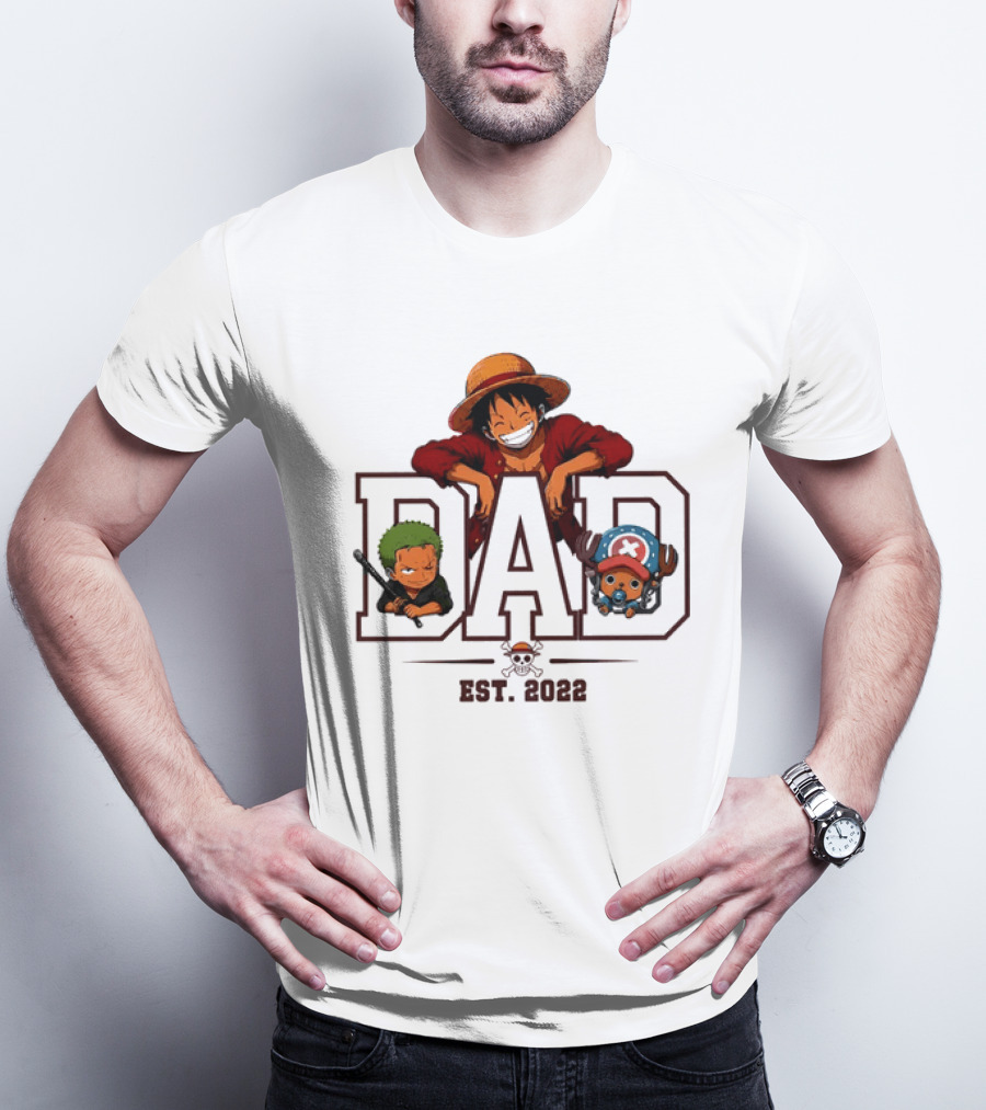 One Piece Luffy Dad Personalized Gift Father's Day 2023 T-Shirt