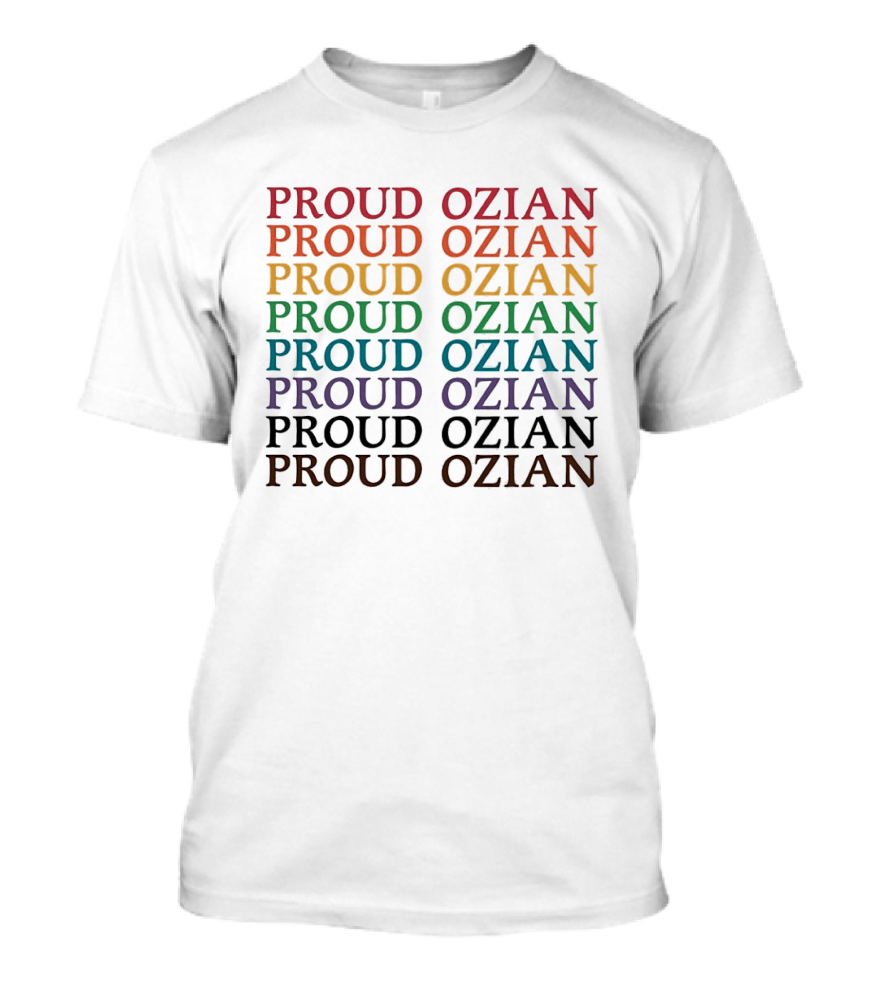 Rainbow Multicolor Repeated Proud Ozian LGBTQ Wizard Of Oz T-Shirt