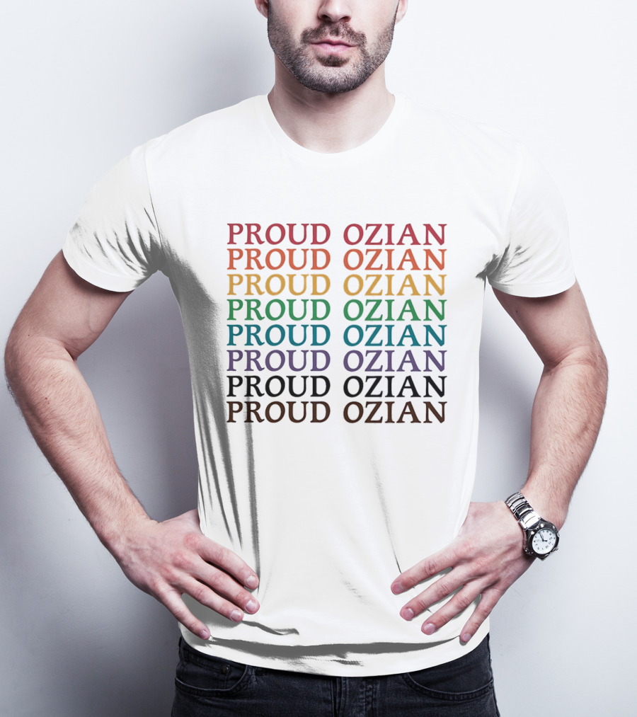Rainbow Multicolor Repeated Proud Ozian LGBTQ Wizard Of Oz T-Shirt