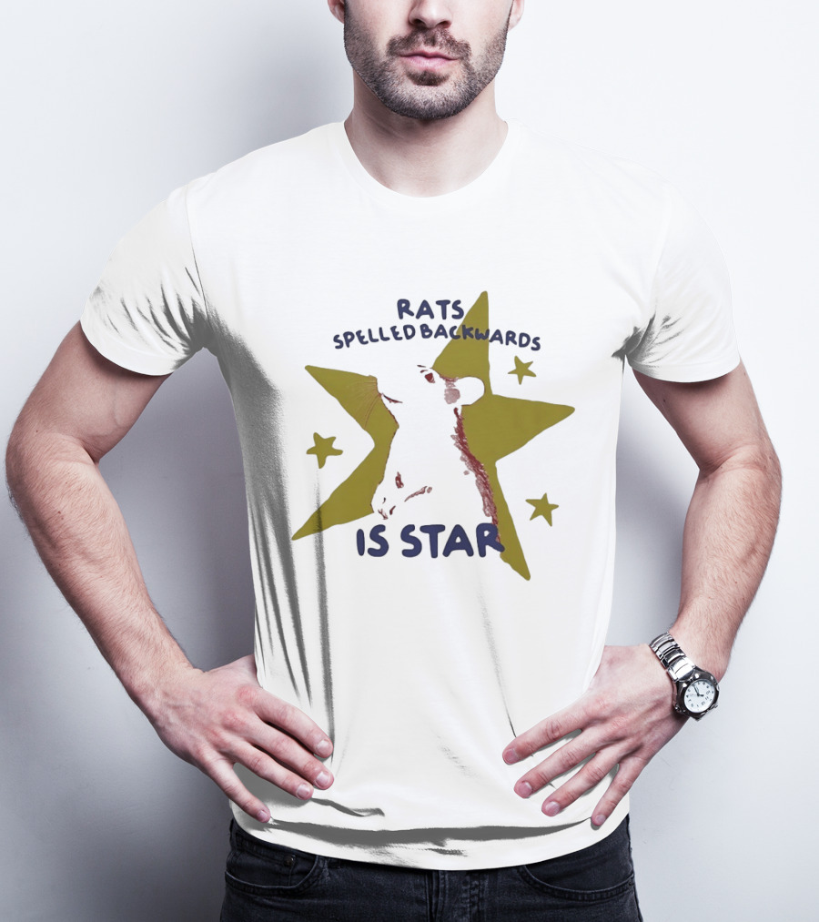 Rats Spelled Backwards Is Star Rodent Star Wordplay Pun Nature T-Shirt