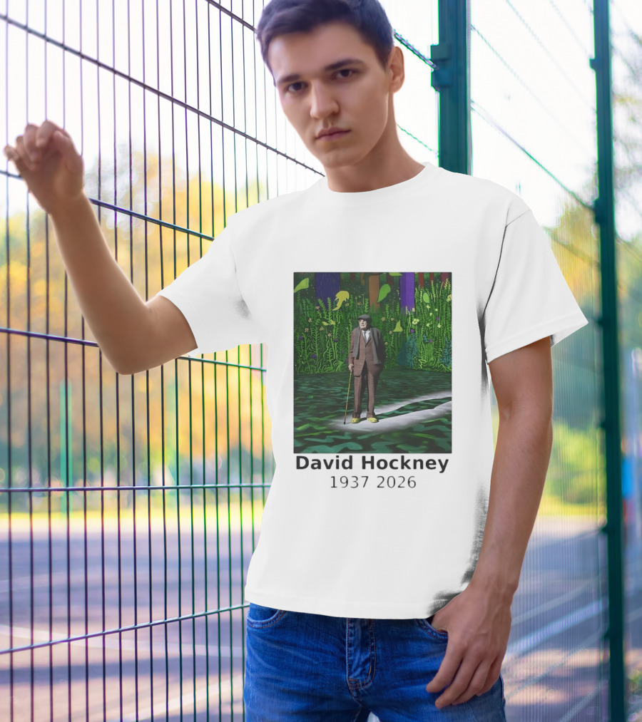 David Hockney 1937 2026 Colorful Garden Painting Memorial T-Shirt