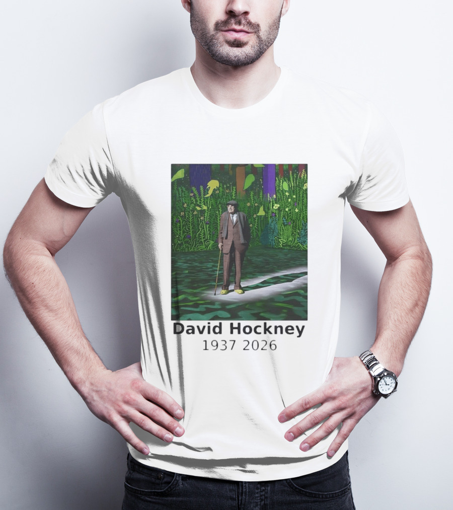 David Hockney 1937 2026 Colorful Garden Painting Memorial T-Shirt