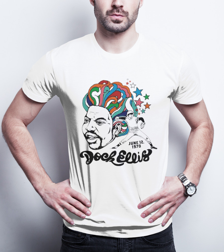 Dock Ellis Psychedelic Pitcher June 12 1970 Baseball T-Shirt