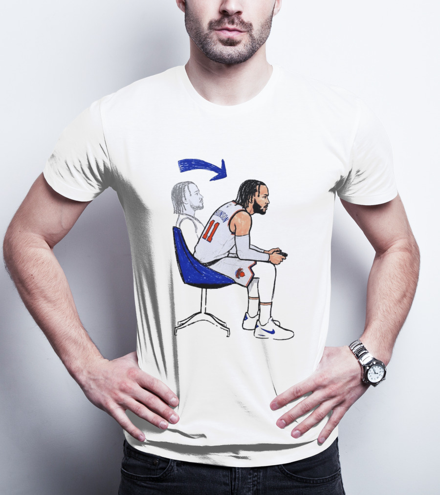 Jalen Brunson 11 Relaxed New York Knicks Cartoon T-Shirt