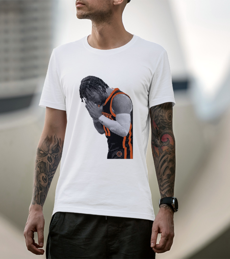New York Knicks Jalen Brunson NBA Jersey Player Focus T-Shirt
