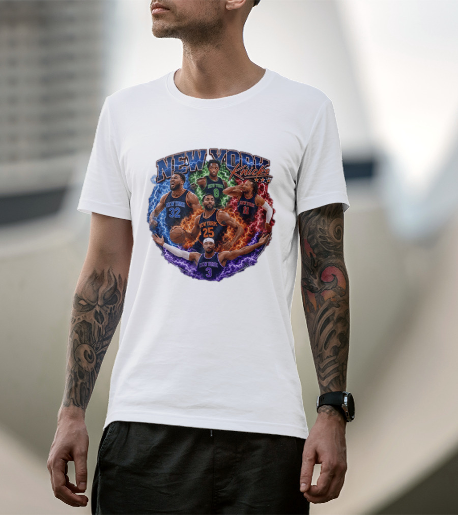 New York Knicks Karl Anthony Towns OG Anunoby Mikal Bridges Jalen Brunson Josh Hart T-Shirt