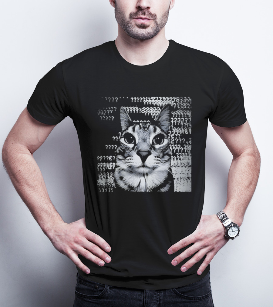 Cat Question Marks T-Shirt