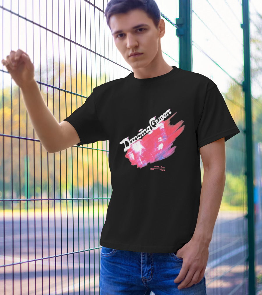 ABBA Dancing Queen Retro Red Brushstroke Photo T-Shirt