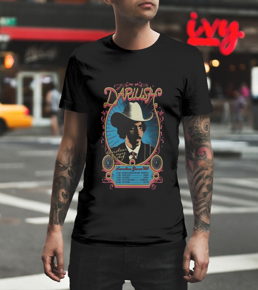 Dariush London My Lady June 2026 Concert Tour Dates Camden Dalston T-Shirt