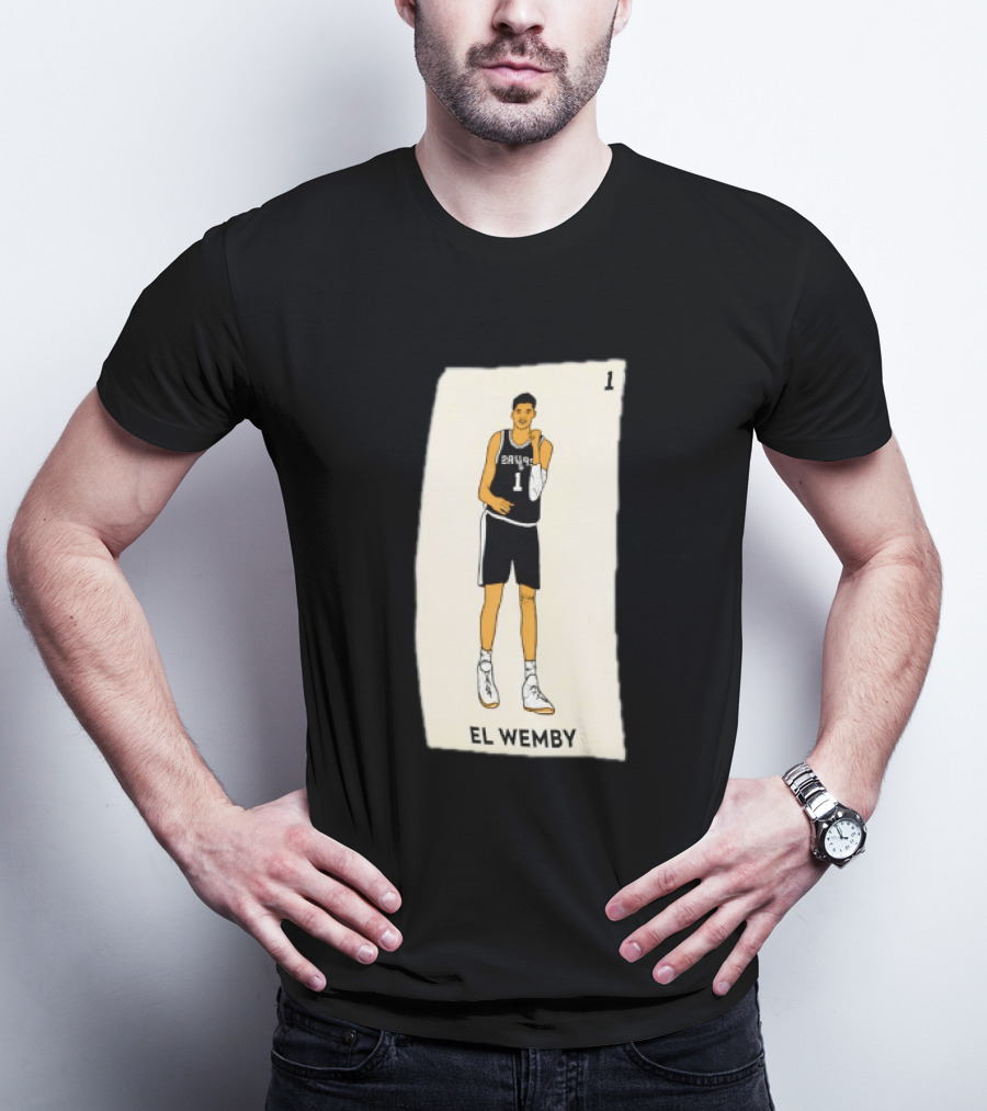 El Wemby Victor Wembanyama San Antonio Spurs Basketball 1 NBA Card T-Shirt