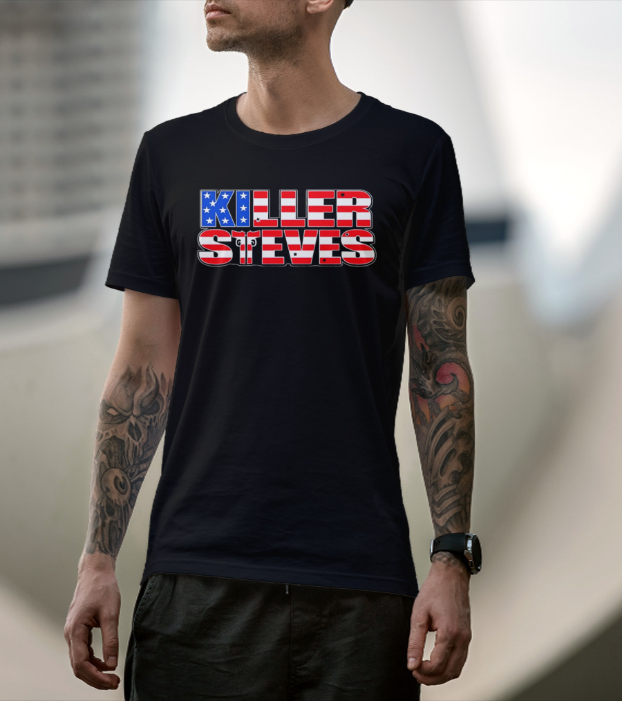 Killer Steves American Flag Stars And Stripes T-Shirt